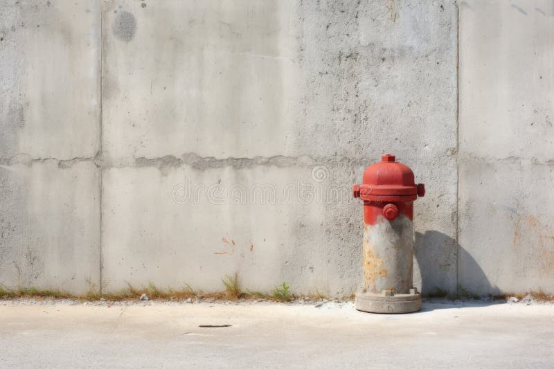 A Fire Hydrant Against a Concrete Background Stock Illustration ...