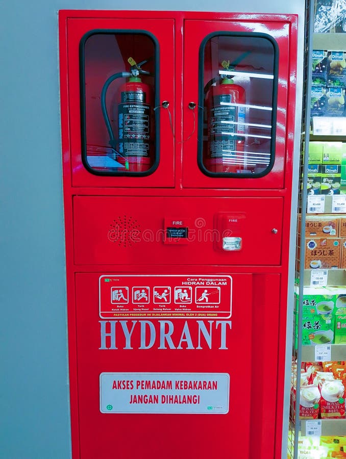 Fire Hydrant Cabinet - Safety Equipment Stock Photo - Image of ...