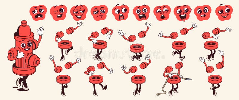 Fire Hydrant Cartoon Character Stock Illustration - Illustration of ...