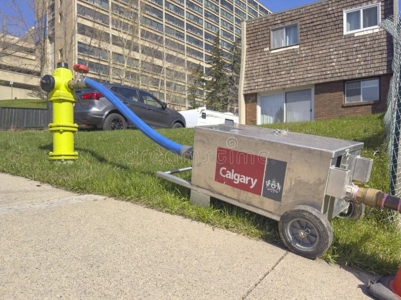 A Fire Hydrant Connected To a City of Calgary Temporary Water Line ...