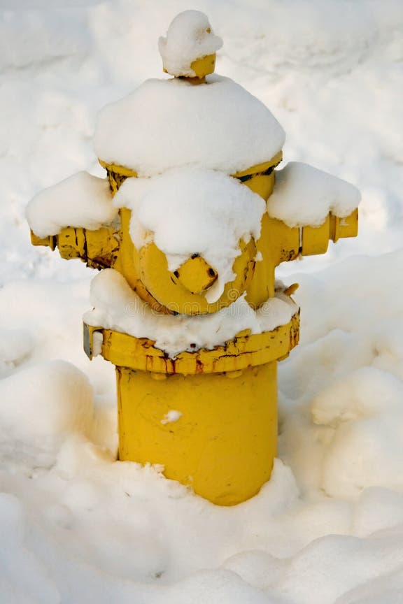 Fire Hydrant Covered with Snow Stock Image - Image of michigan, snow ...