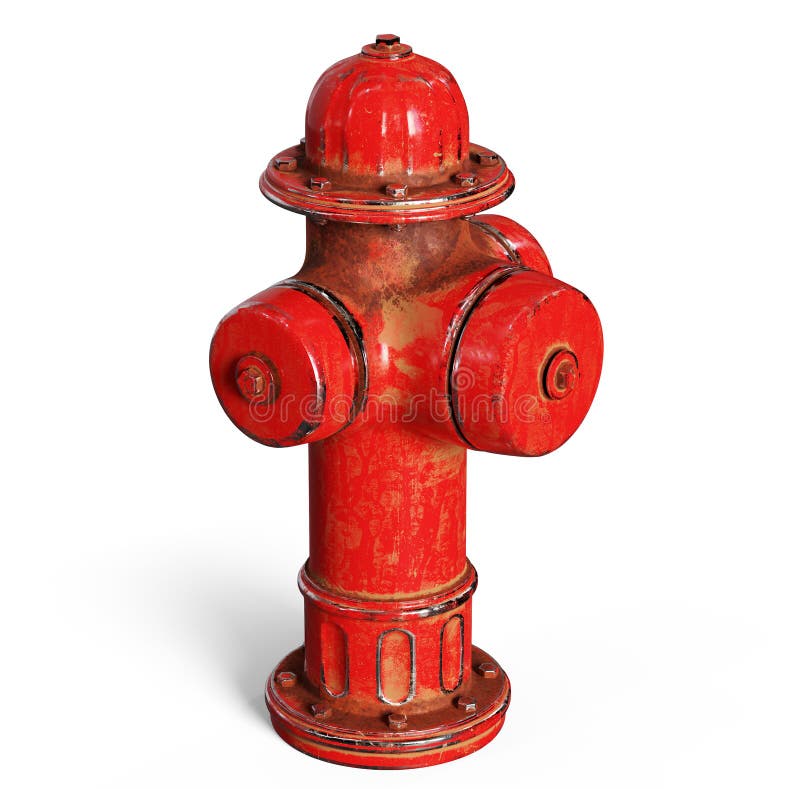 Fire Hydrant, 3D Rendering Isolated on White Background Stock ...