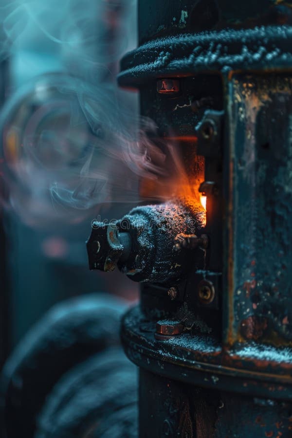 A Fire Hydrant Emitting Smoke, Potentially Indicating a Fire or ...