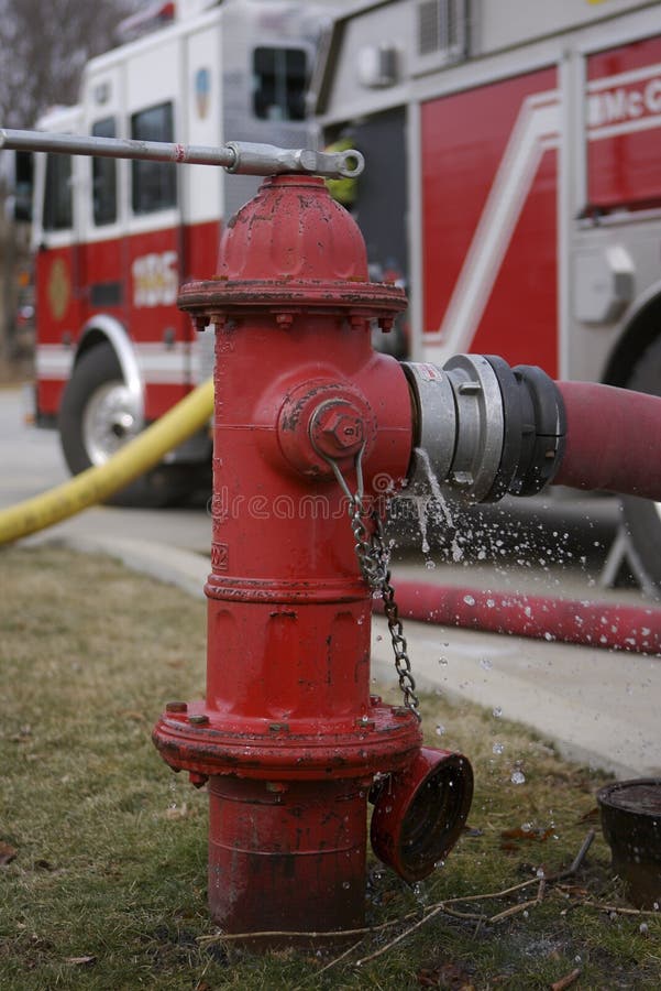 Fire Hydrant and Fire Truck Stock Photo - Image of engine, hydrant: 694052