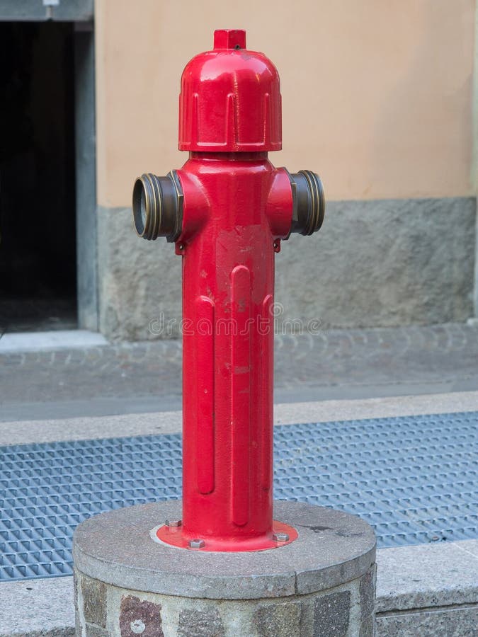Fire Hydrant or Fireplug Connection for Firefighters in Public Stock ...