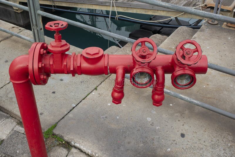 Fire Hydrant or Fireplug Connection for Firefighters in Public Road ...