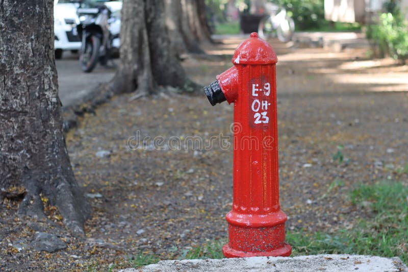 Fire Hydrant and Outside Water Tap Stock Image - Image of close, blue ...