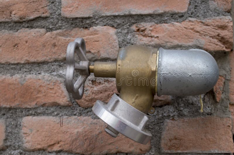 Fire Hydrant and a House Wall Close Stock Photo - Image of prevention ...
