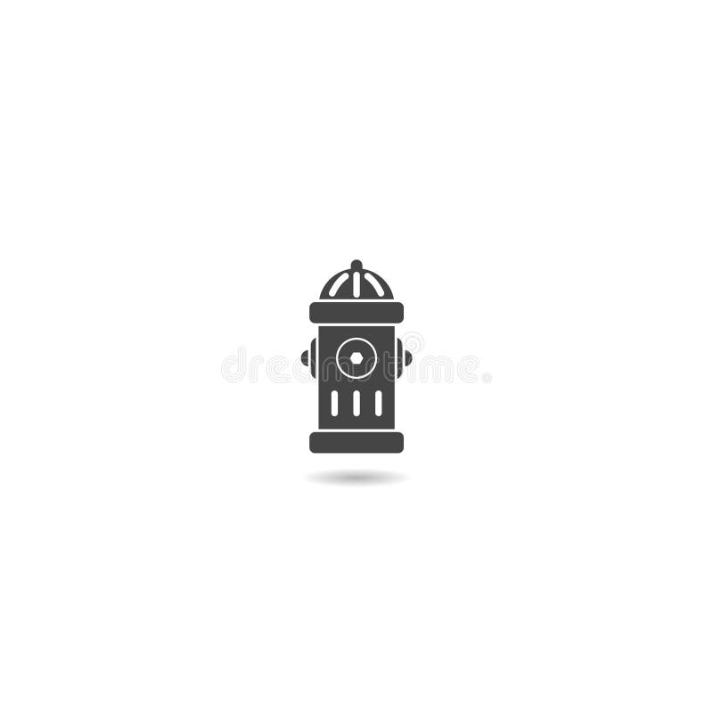 Fire Hydrant Icon with Shadow Stock Vector - Illustration of multimedia ...