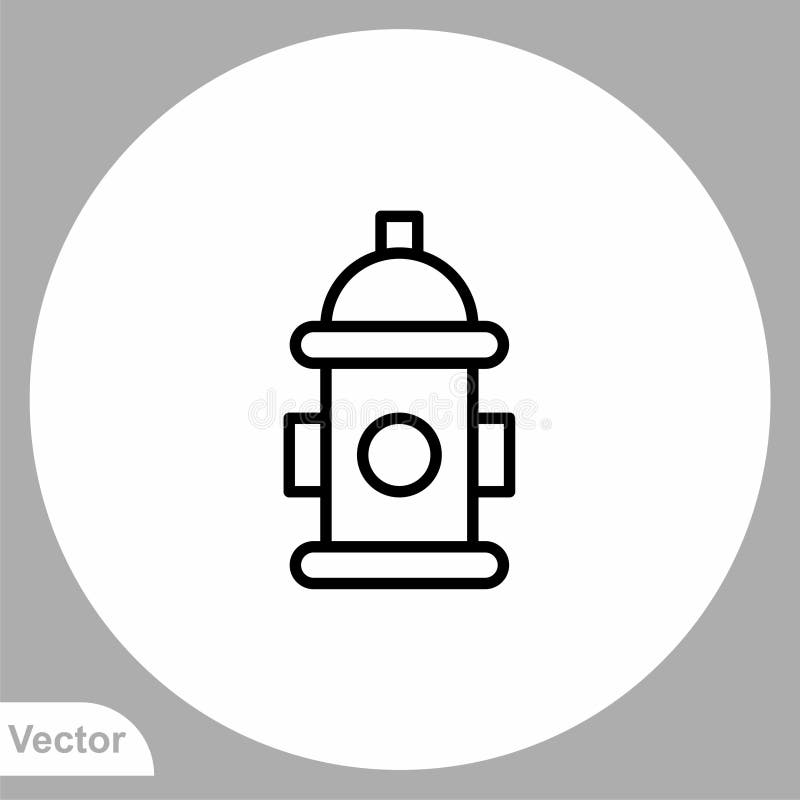 Fire Hydrant Vector Icon Sign Symbol Stock Vector - Illustration of ...