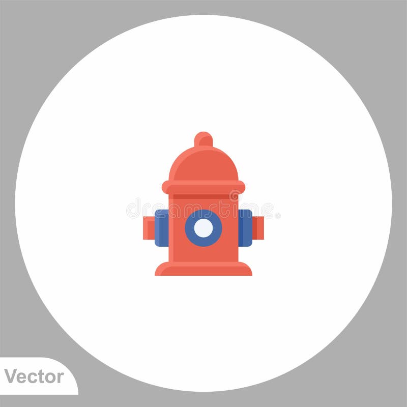 Fire Hydrant Vector Icon Sign Symbol Stock Vector - Illustration of ...