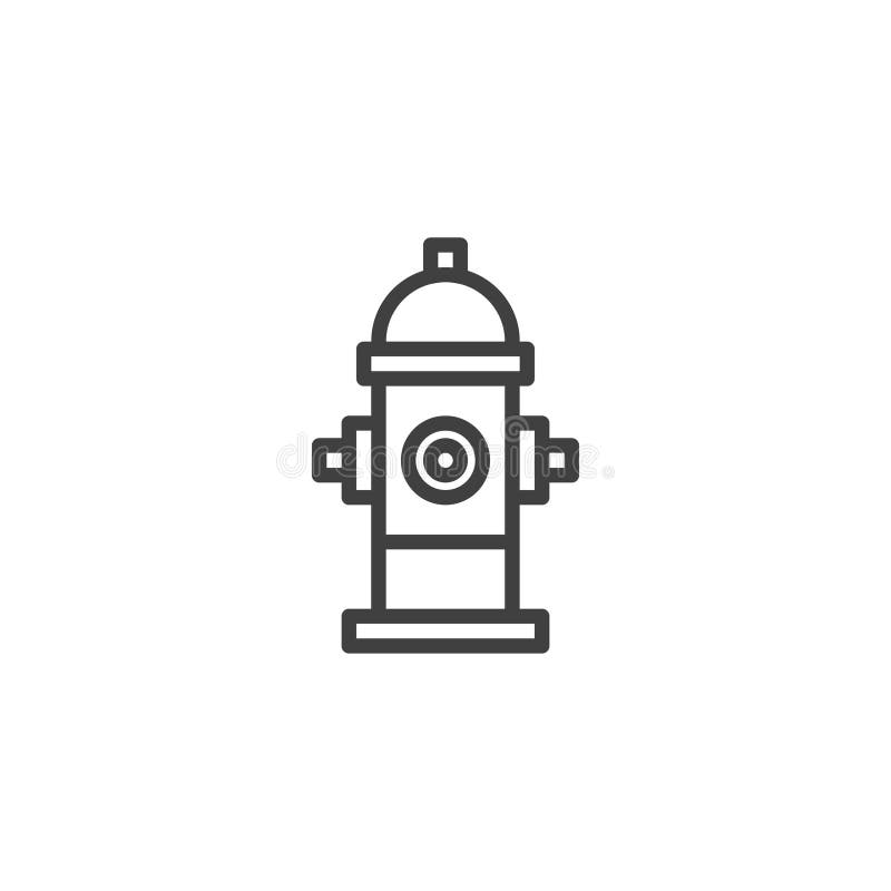 Fire Hydrant line icon stock illustration. Illustration of design ...