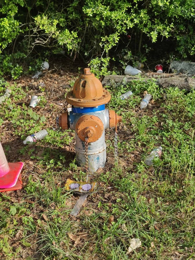 Fire Hydrant Litter Save Our Planet Stock Photo - Image of hydrant ...