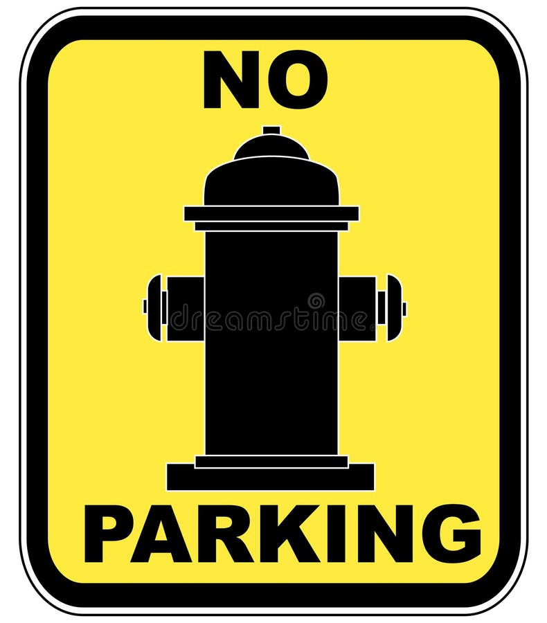 Fire hydrant - no parking stock vector. Illustration of pressure - 4937172