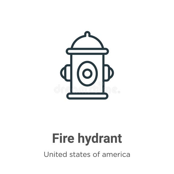 Fire Hydrant Outline Vector Icon. Thin Line Black Fire Hydrant Icon ...