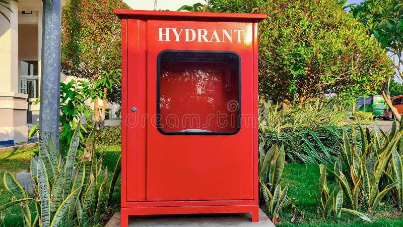 Fire Hydrant Panel in the Front Garden of a Building Stock Image ...