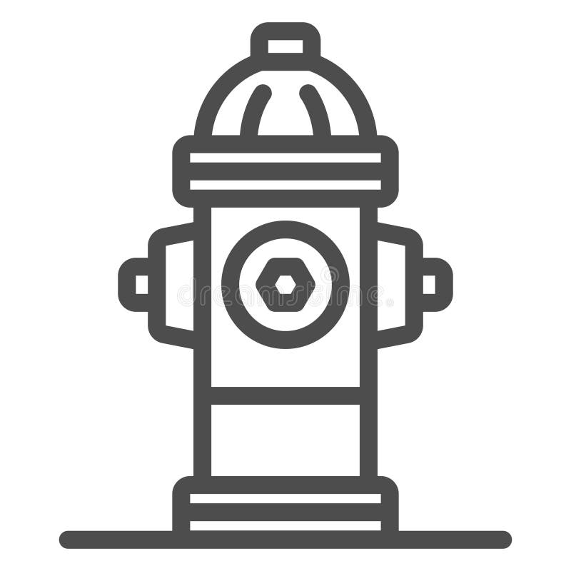 Fire Hydrant Point Line Icon, Emergency Service Concept. Vector ...