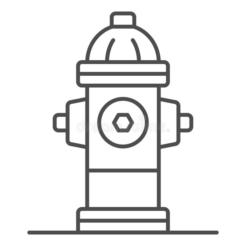 Fire Hydrant Point Thin Line Icon, Emergency Service Concept. Vector ...