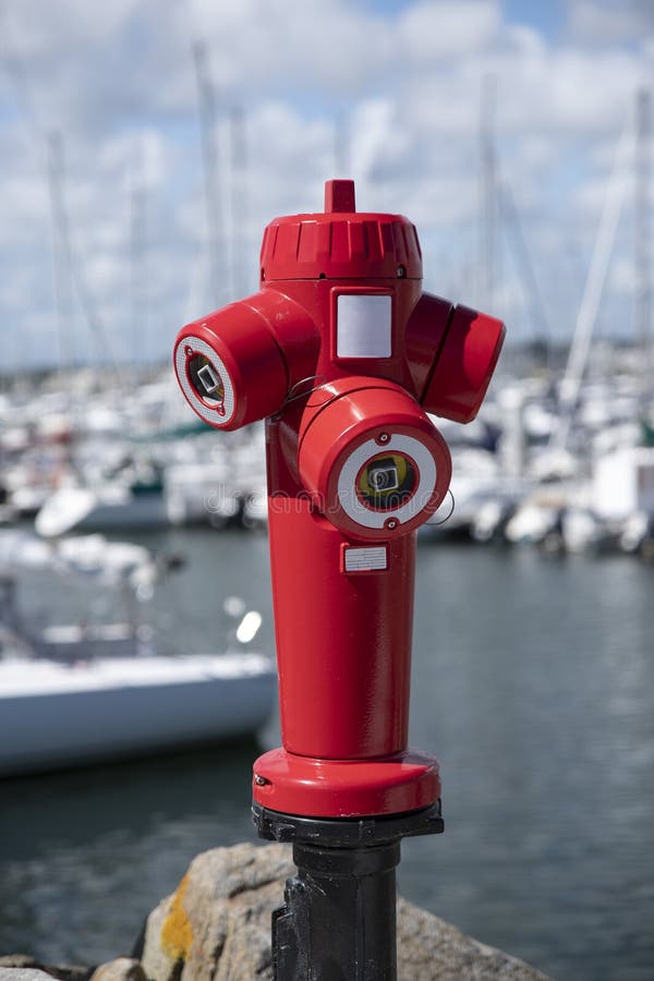 Fire hydrant on a port stock image. Image of metal, emergency - 190349763