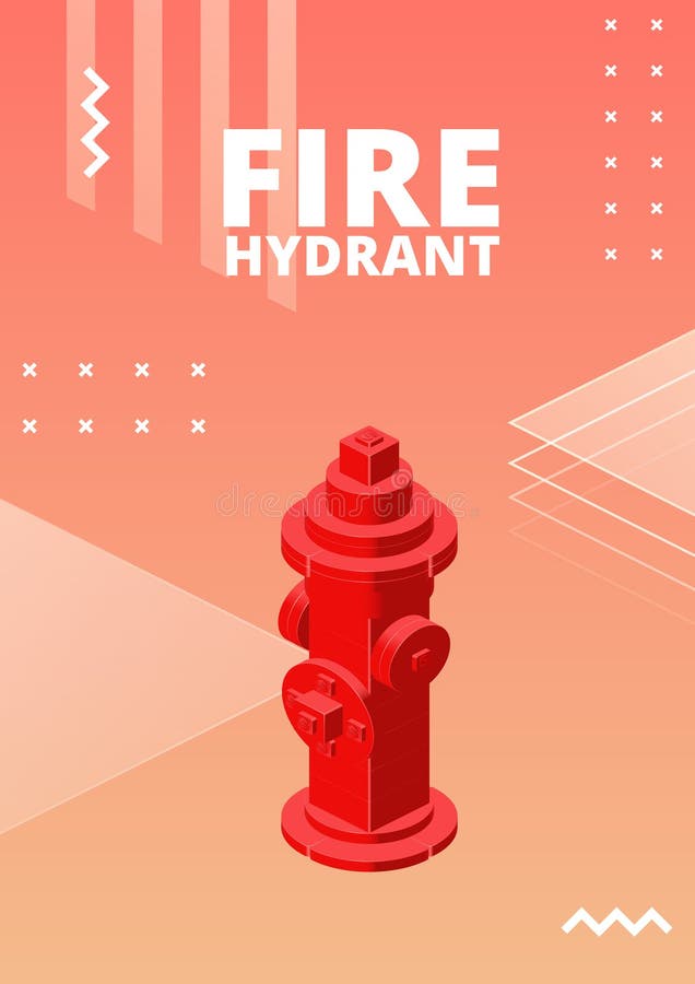 Banner with Fire Hydrant for Printing and Design. Vector Illustration ...