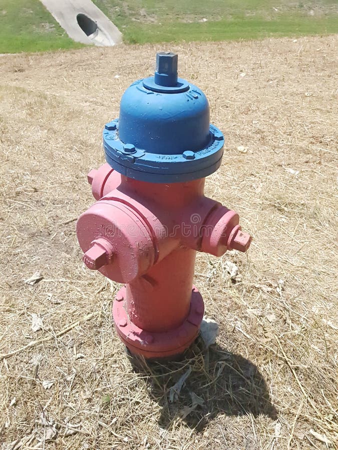 Fire hydrant red blue stock photo. Image of blue, texas - 120433950