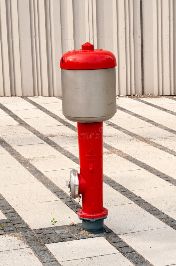Modern Fire Hydrant on Square in a City Stock Image - Image of street ...
