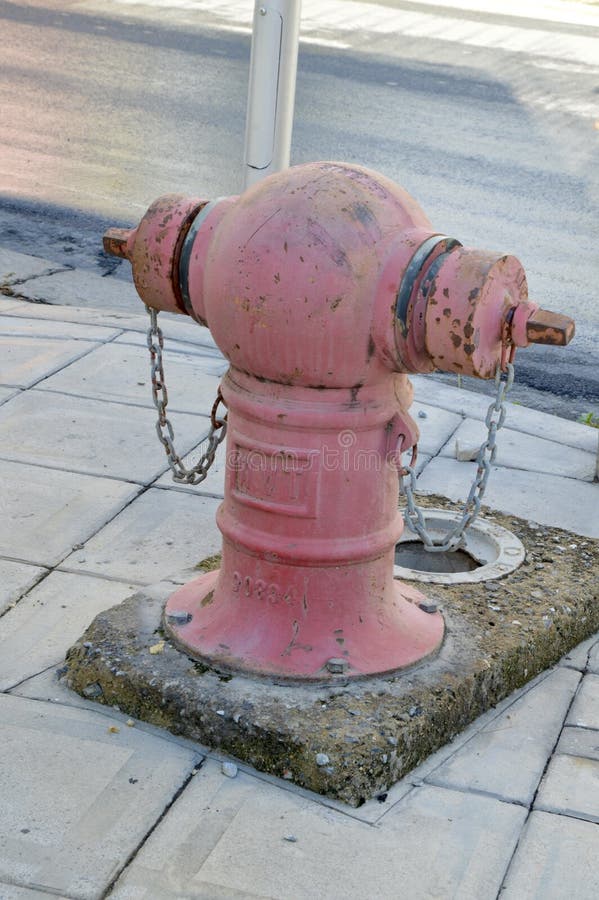 Fire Hydrant on the road. stock image. Image of fire - 254688113