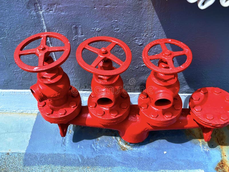 Fire hydrant on a ship stock photo. Image of ship, round - 330818754