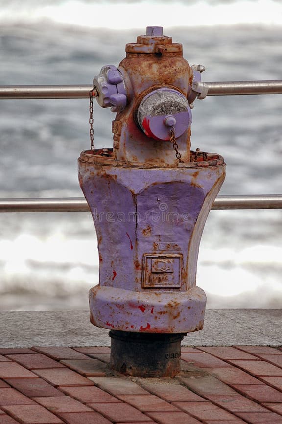Fire hydrant stock photo. Image of violet, purple, security - 71805266