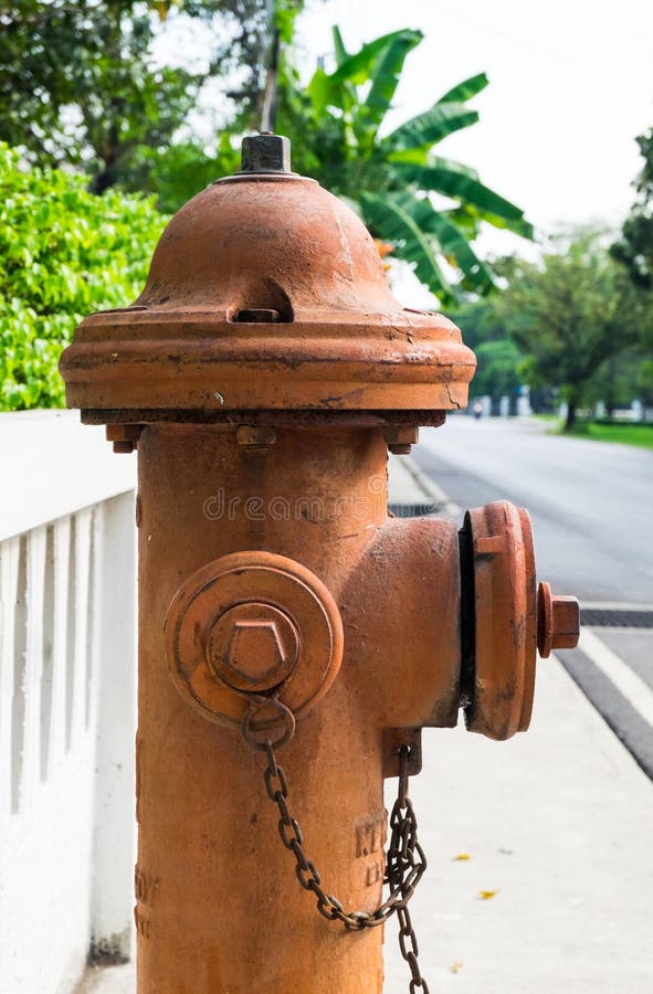 Fire hydrant. stock photo. Image of bolts, chains, metal - 90350884