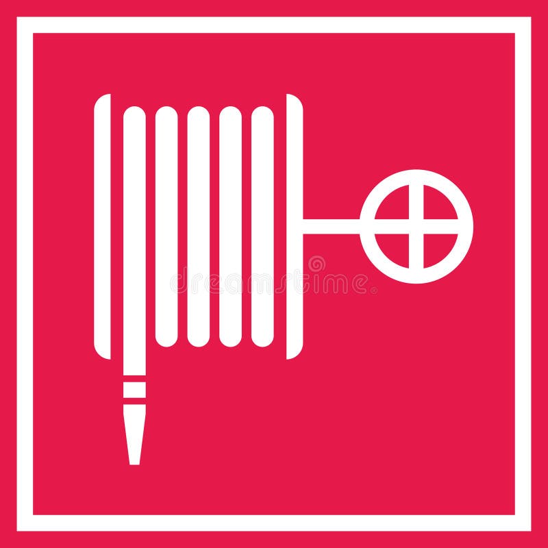 Fire Hydrant Sign. Fire Safety Symbol. Stock Vector - Illustration of ...