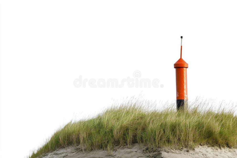 A Fire Hydrant Sits Atop a Sandy Dune, an Unexpected Combination Stock ...