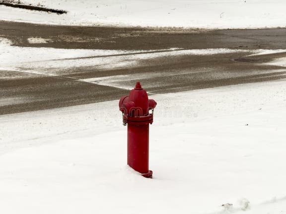 A Fire Hydrant on a Snowy Day Stock Photo - Image of street, snow ...