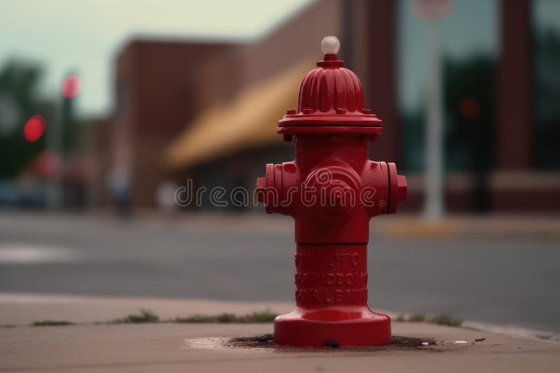 A Fire Hydrant Soft-focus Urban Landscape in the Background Stock ...