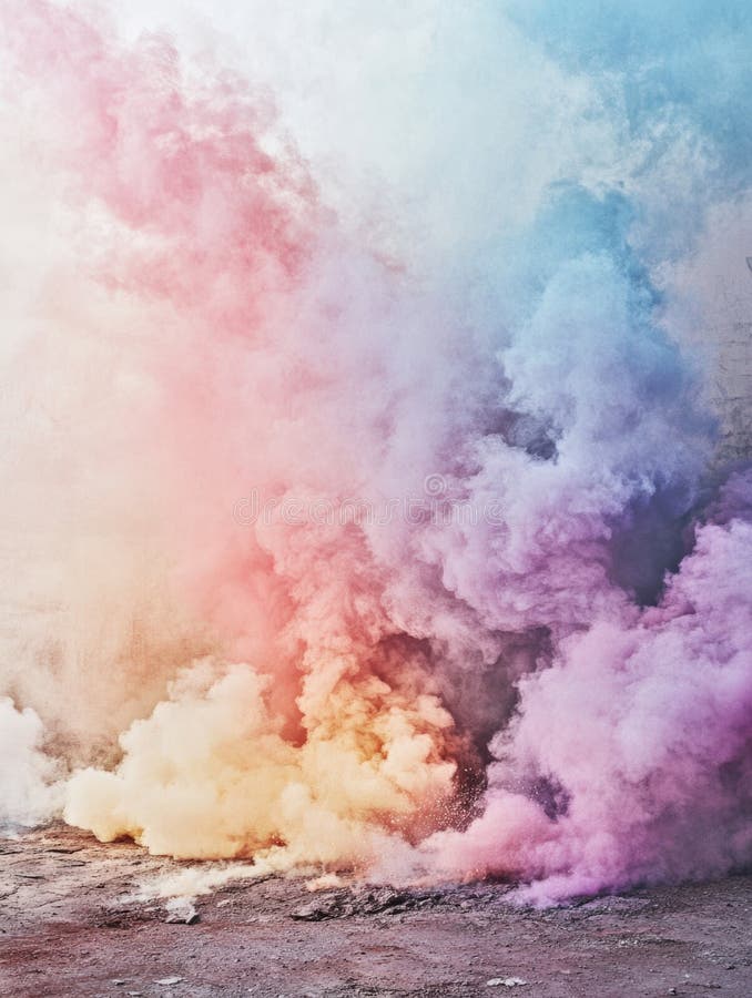 Fire Hydrant Spewing Colored Smoke Stock Image - Image of generated ...