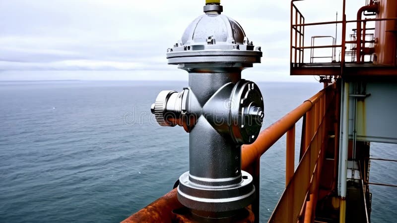 Fire Hydrant Standing Guard on an Offshore Platform Stock Video - Video ...