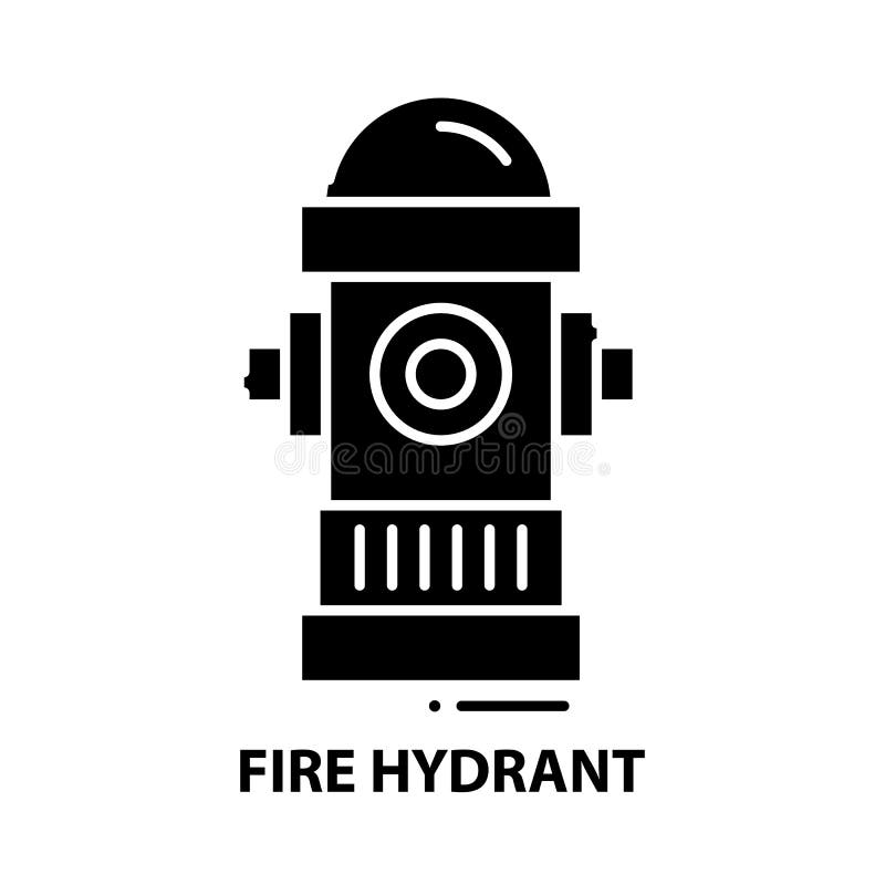 Fire Hydrant Symbol Icon, Black Vector Sign with Editable Strokes ...