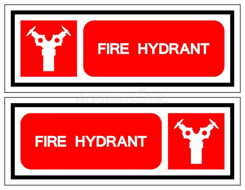 Fire Hydrant Symbol Sign, Vector Illustration, Isolate on White ...