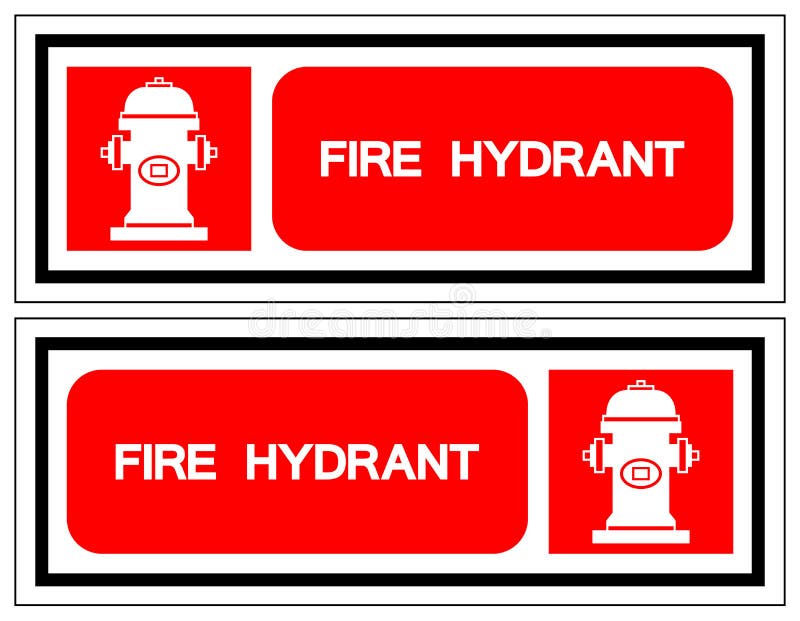 Fire Hydrant Symbol Sign, Vector Illustration, Isolate on White ...