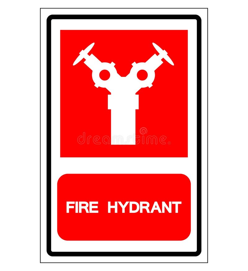 Fire Hydrant Symbol Sign, Vector Illustration, Isolate on White ...