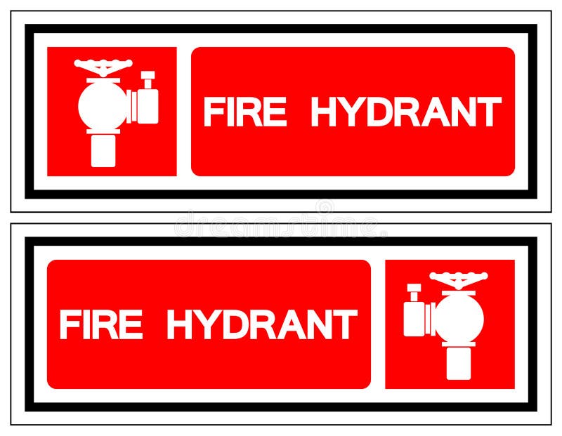 Fire Hydrant Symbol Sign ,Vector Illustration, Isolate on White ...