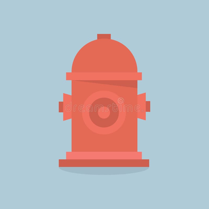 Fire Hydrant .Vector Flat Icon. Stock Vector - Illustration of tool ...