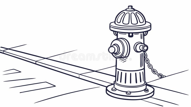 Fire Hydrant Vector Outline Illustration, Urban and Safety Icon, Vector ...