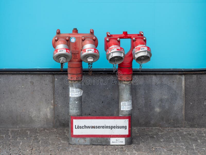 Fire Hydrant and the Walls of the Building. Stock Photo - Image of ...