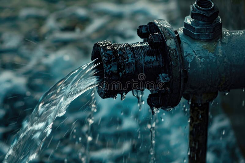 Fire Hydrant Water Flow stock illustration. Illustration of supply ...