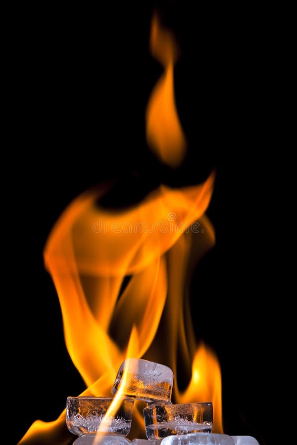 Fire and ice stock photo. Image of excitement, explosion - 18036208