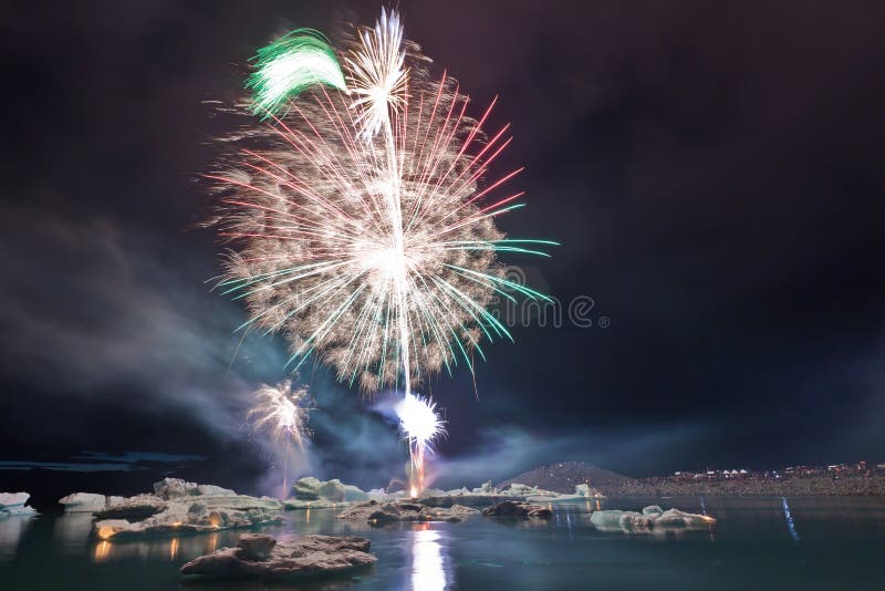 Fire and Ice stock photo. Image of people, iceland, night - 20946360