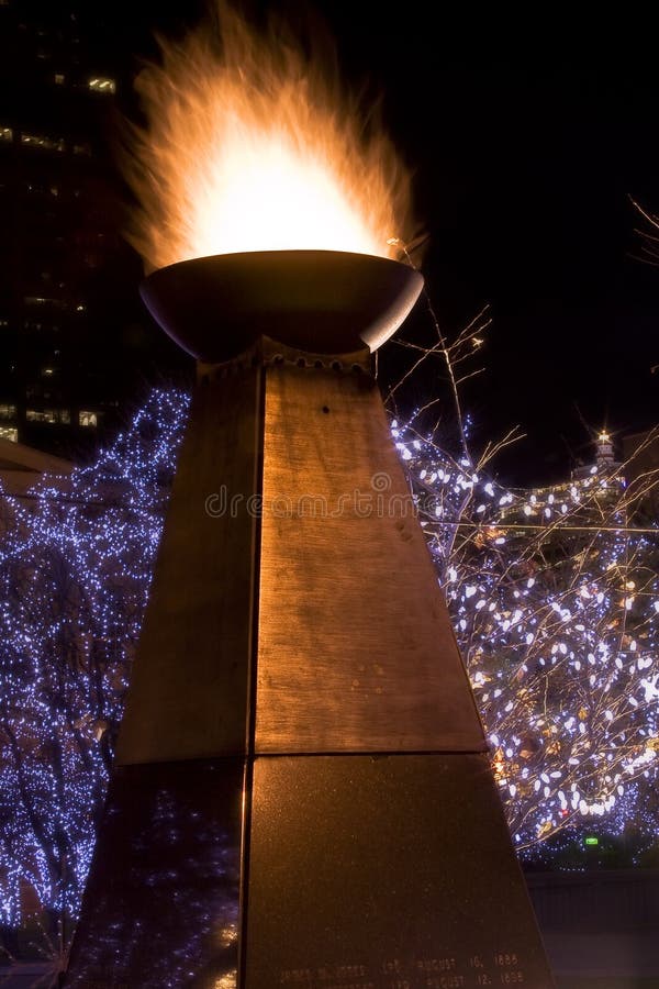 Fire and Ice stock photo. Image of flame, winter, christmas - 4309092