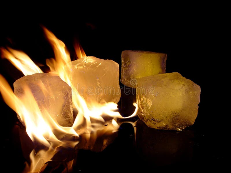 Fire & Ice stock image. Image of winter, burning, icecube - 68289