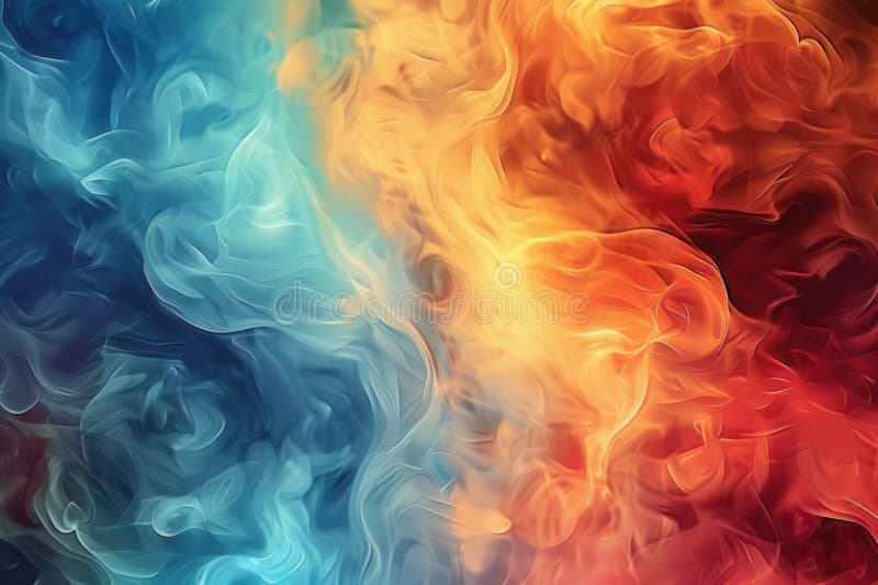 Fire and Ice Abstract stock illustration. Illustration of blue - 342161460